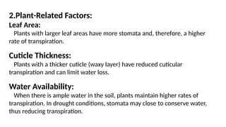 Transpiration in plants-Plant physiology.pptx