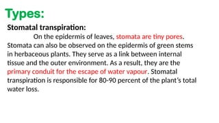 Transpiration in plants-Plant physiology.pptx