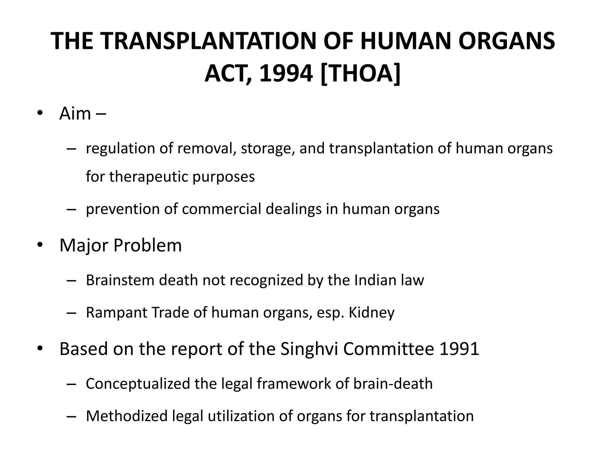 Human organ transplant acts and amendments | PPTX