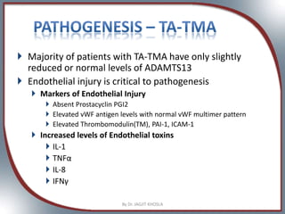 Transplantation associated Thrombotic microangiopathy (TA-TMA) | PPTX