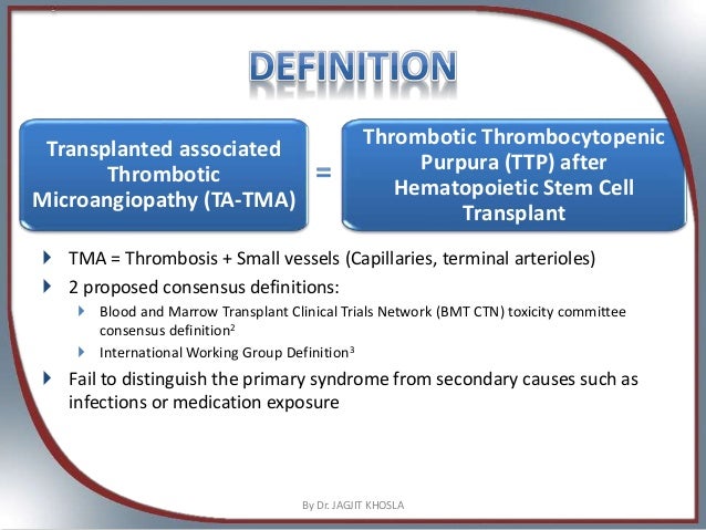 Transplantation associated Thrombotic microangiopathy (TA-TMA)