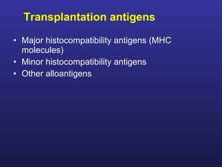 Transplantation immunology | PPT
