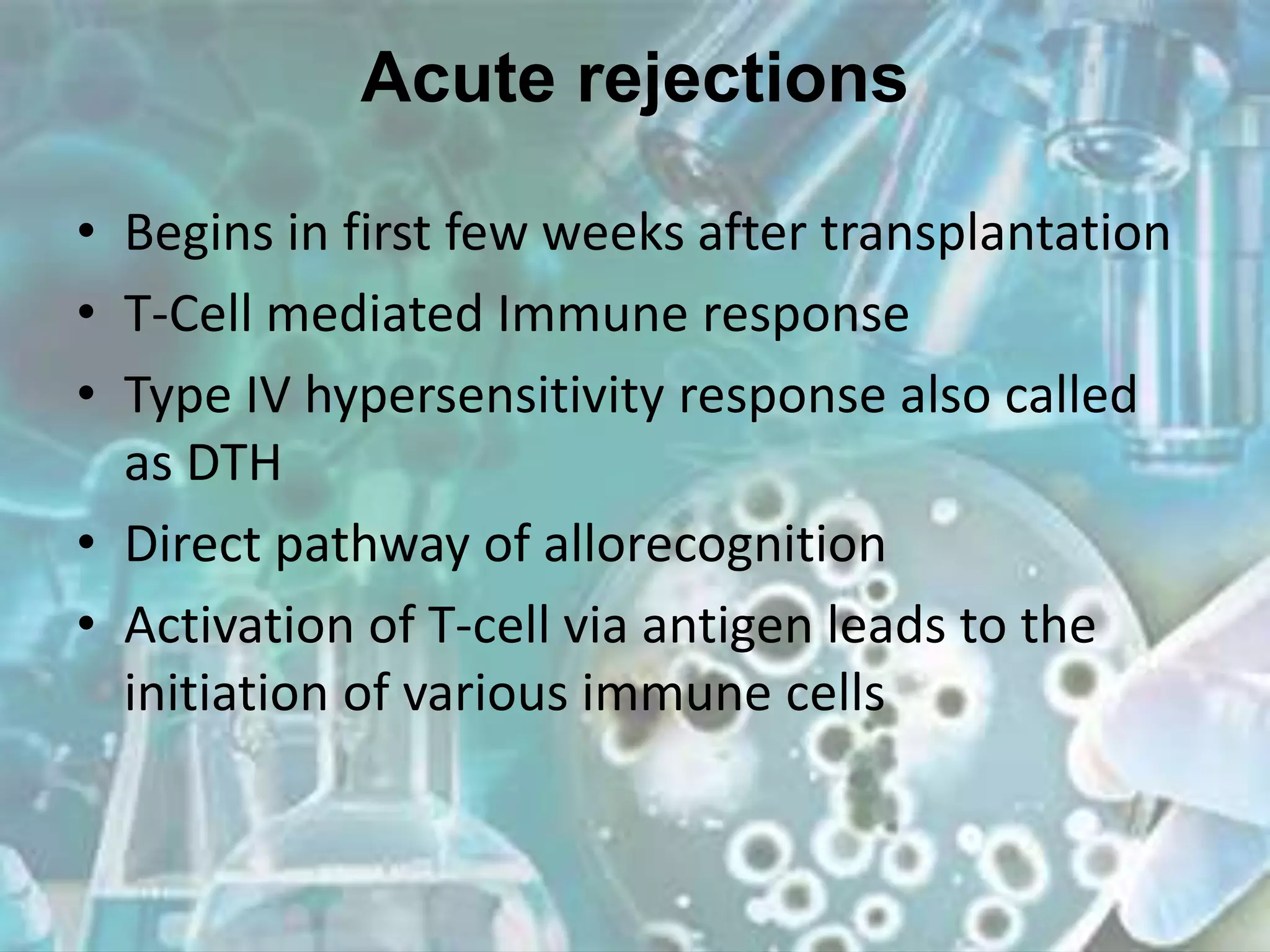 Immunology of Transplantation and Rejection | PPTX