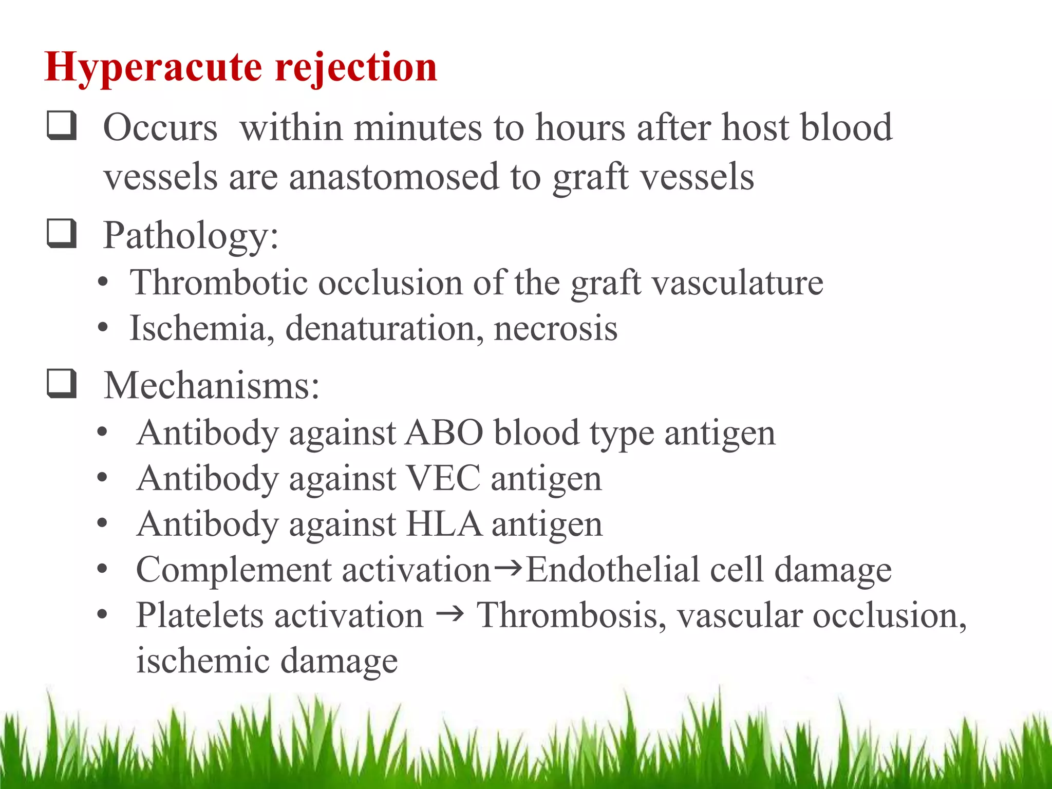Transplantation and tissue rejection | PPTX