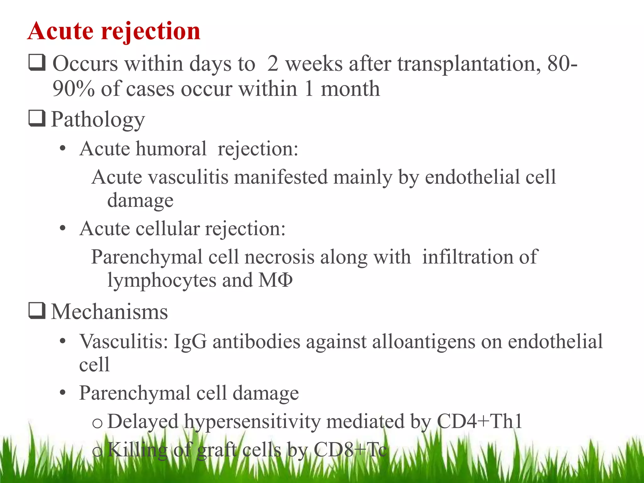 Transplantation and tissue rejection | PPTX