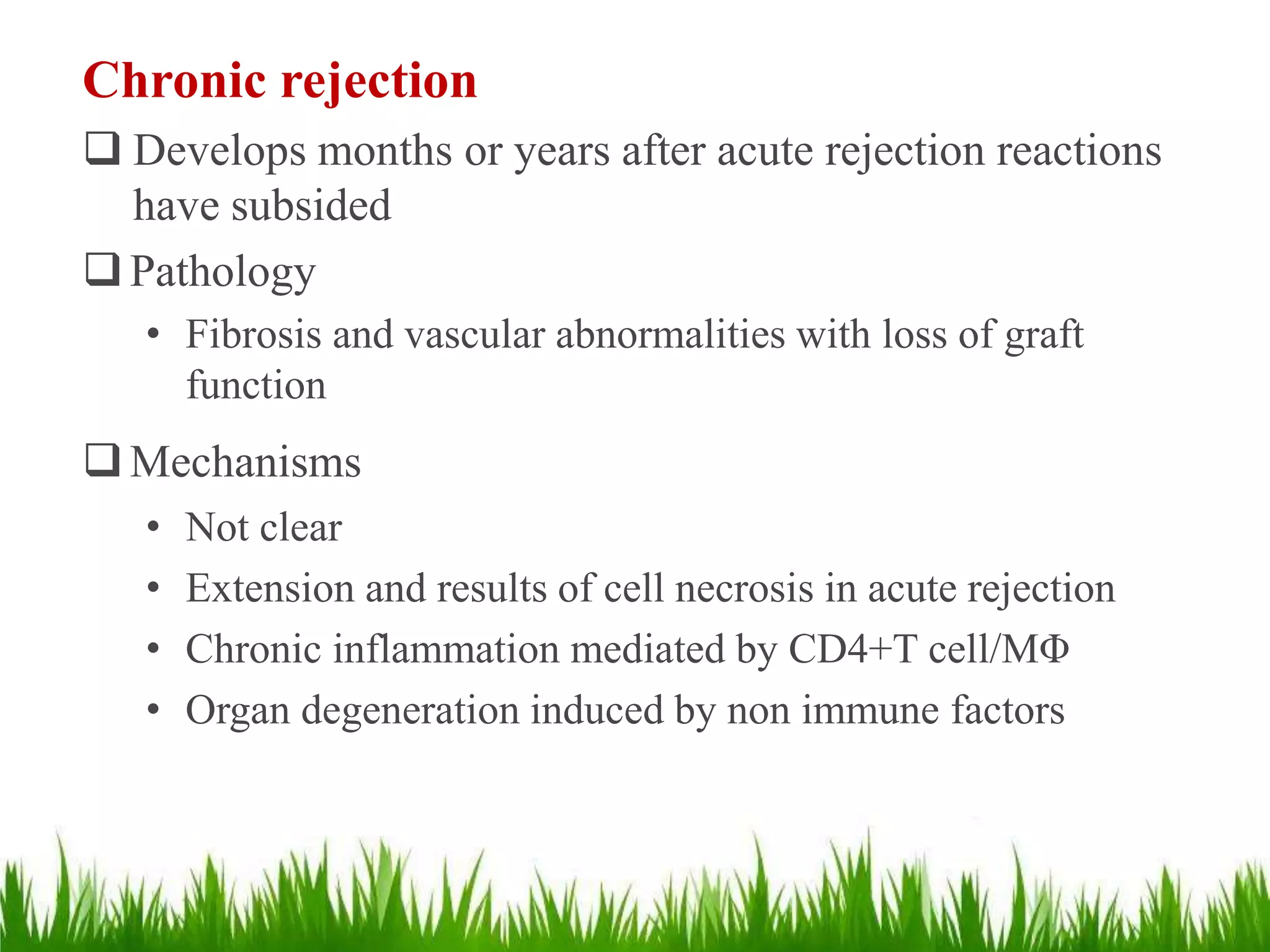 Transplantation and tissue rejection | PPTX