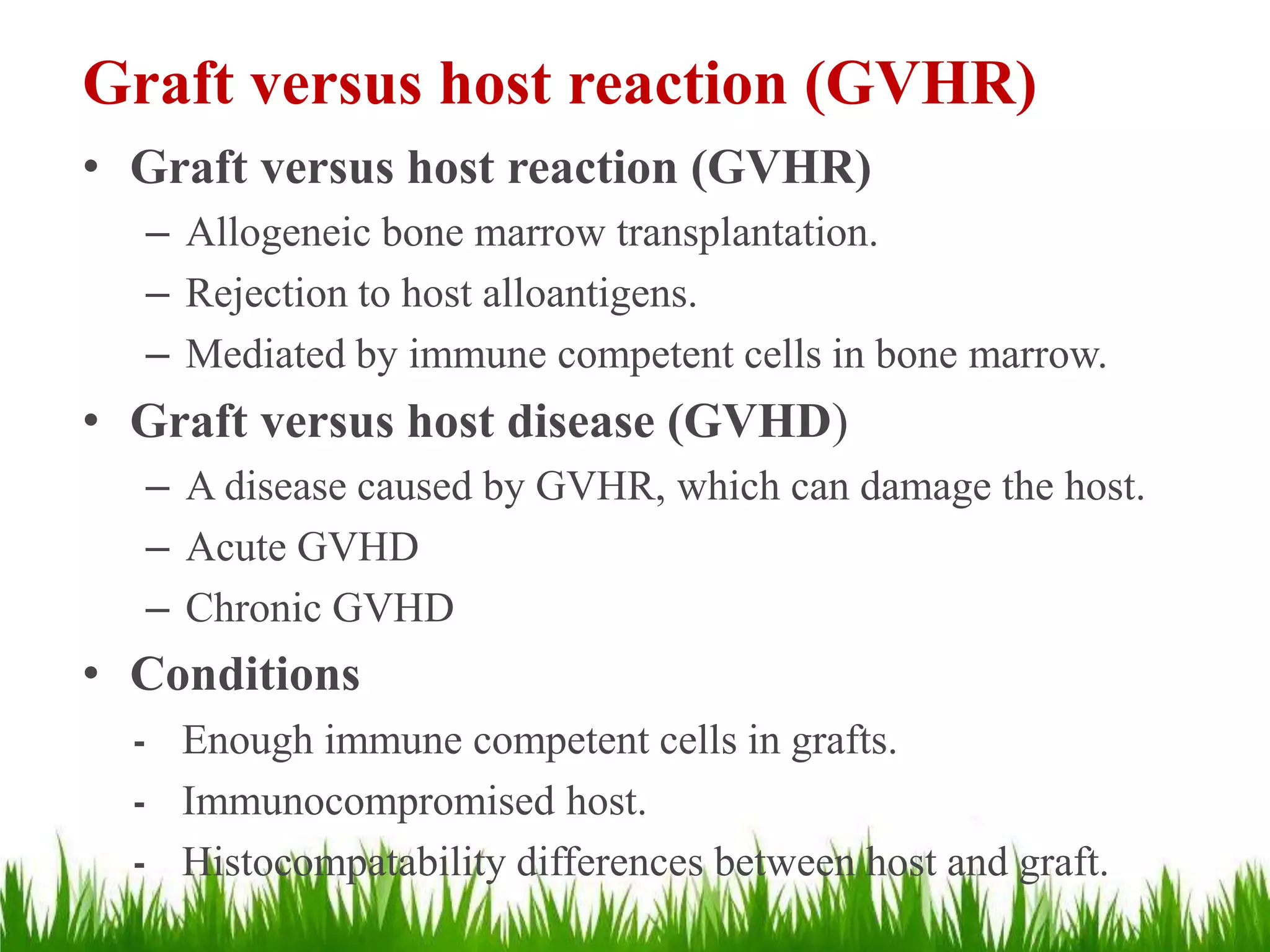 Transplantation and tissue rejection | PPTX