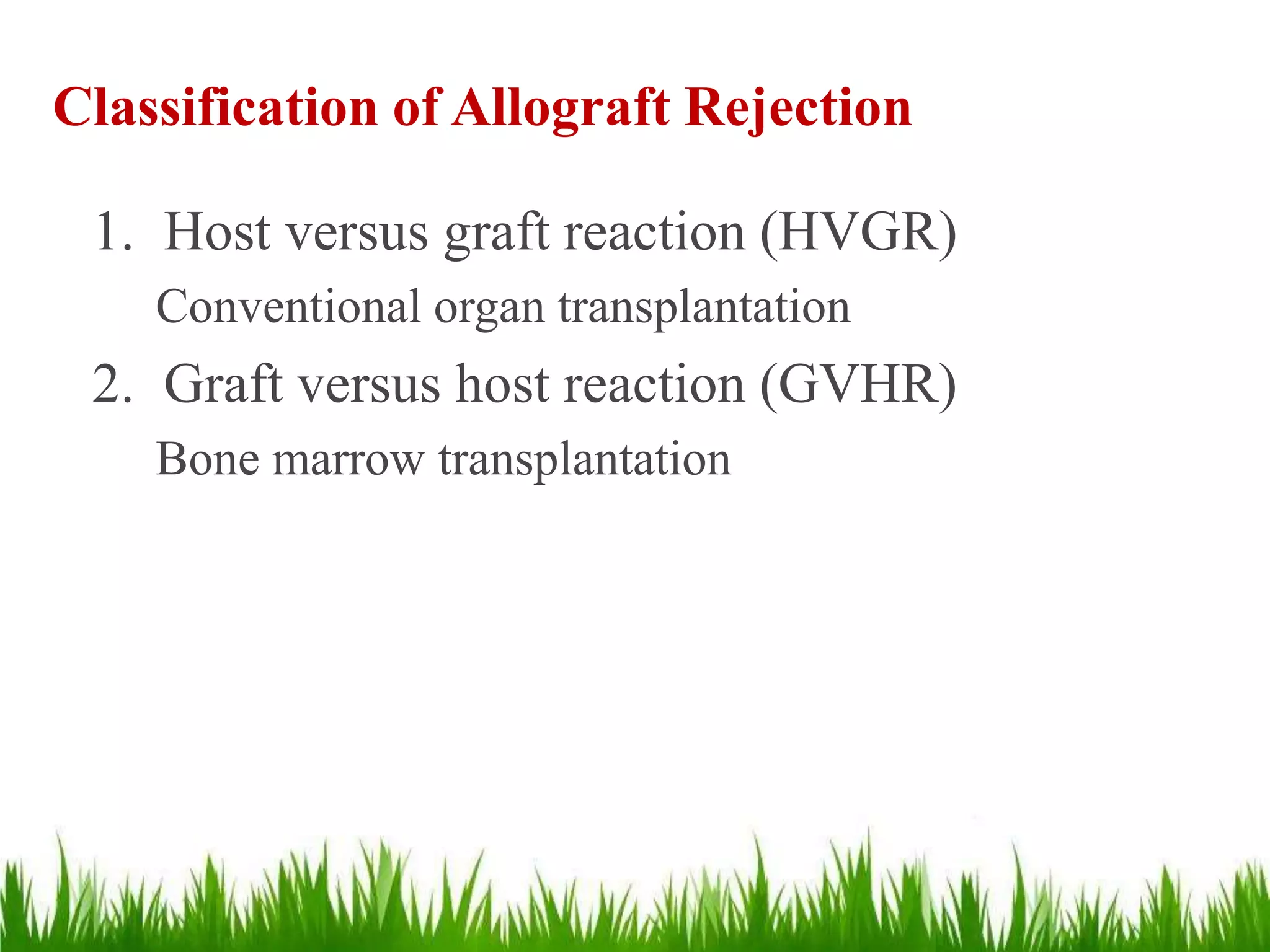 Transplantation and tissue rejection | PPTX