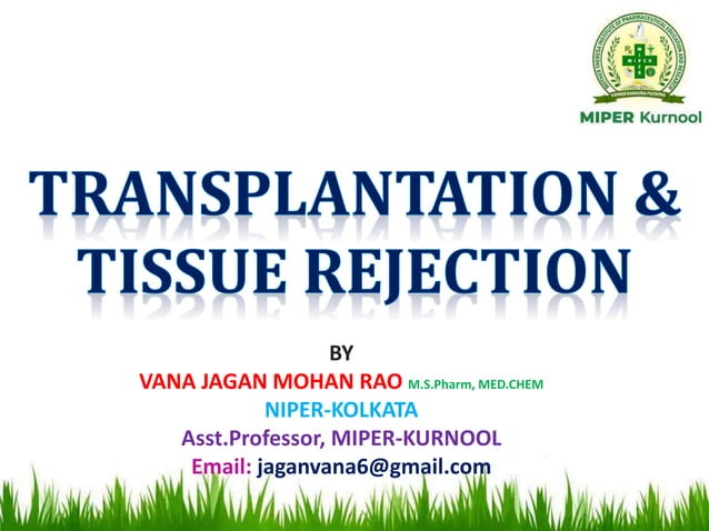 Transplantation and tissue rejection | PPTX | Blood Disorders ...