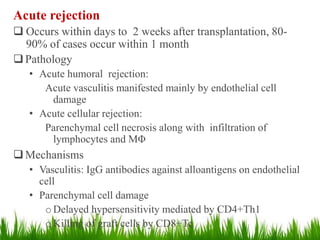 Transplantation and tissue rejection | PPTX