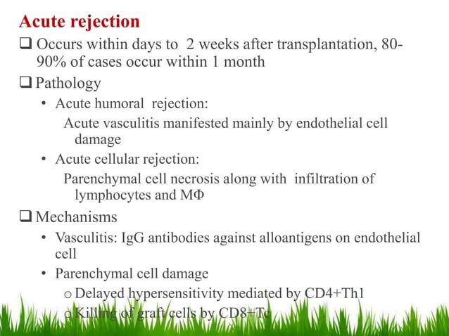 Transplantation and tissue rejection | PPTX | Blood Disorders ...