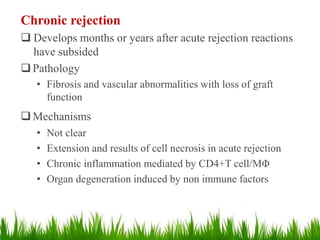 Transplantation and tissue rejection | PPTX