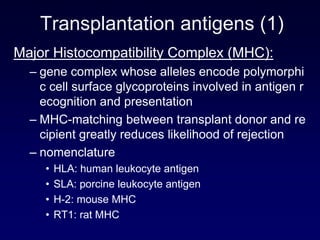 Transplant immunology edd[1] | PPTX