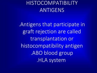 Transplant immunology edd[1] | PPTX