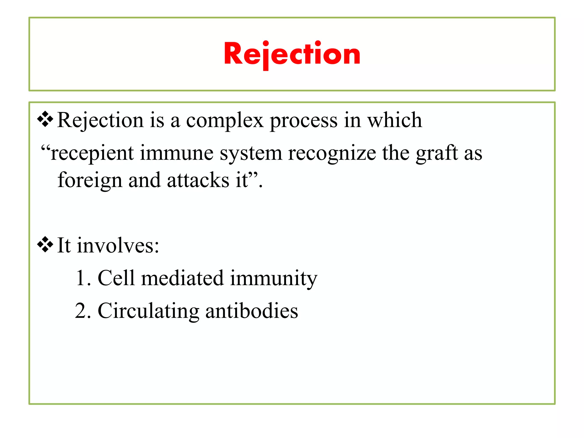 Transplant rejection and GVD | PPT