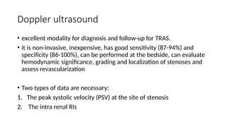 Transplant renal artery stenosis.pptxDADADADADA | PPTX