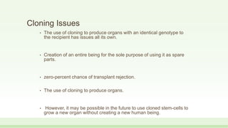 Transplants , eugenics and their issues | PPTX