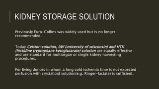 Renal Transplantation (Per-Operative) | PPTX
