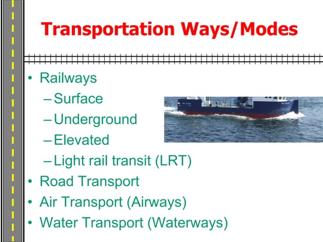 Introduction to Transportation Engineering_1.ppt | Rail Travel | Travel ...