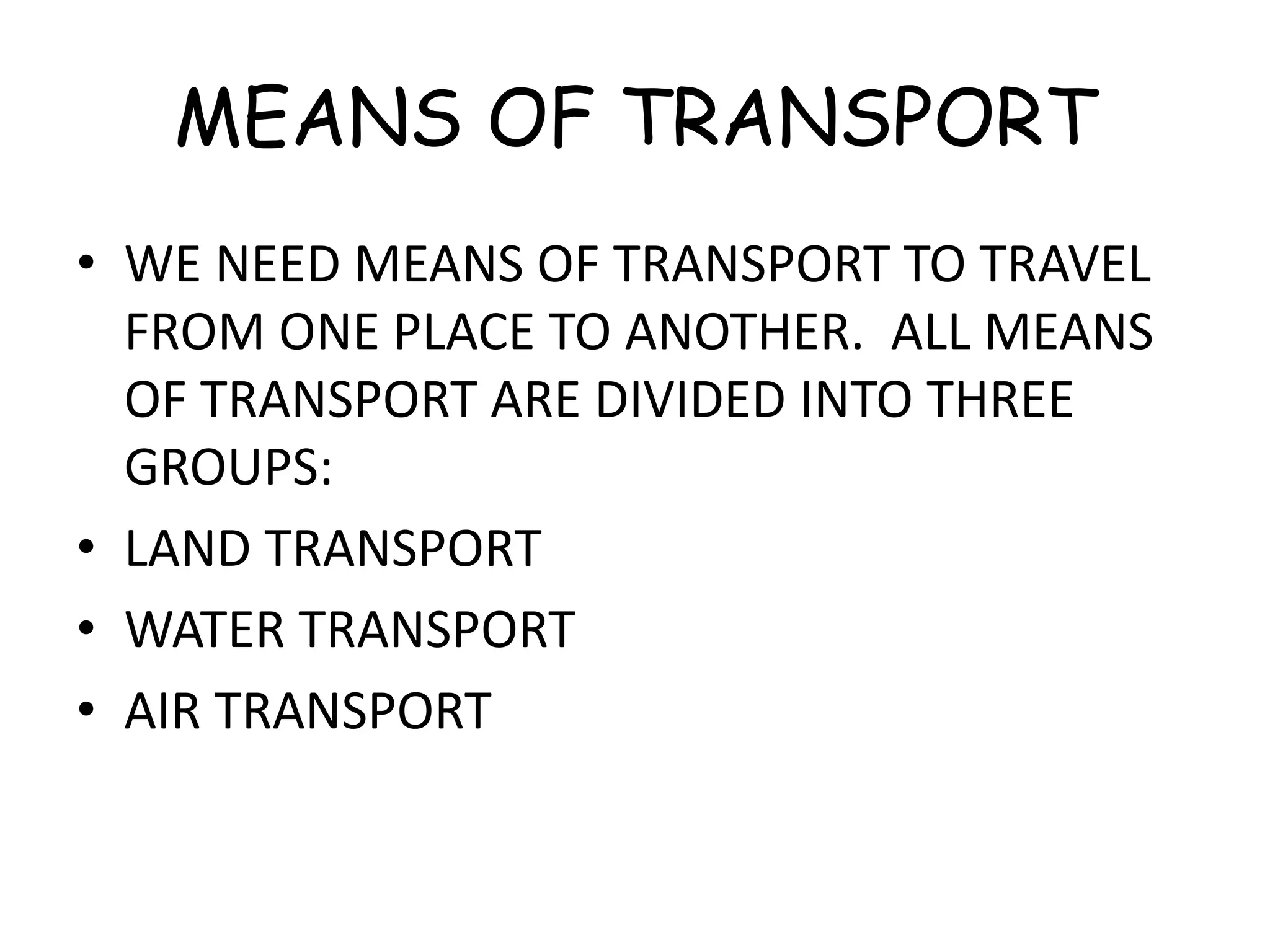 Transport | PPT