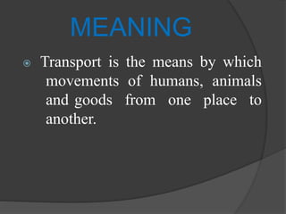 Transport | PPTX