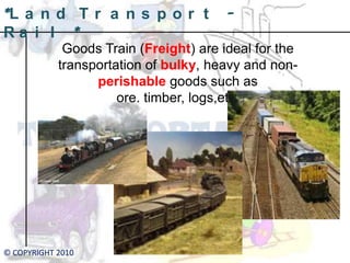 Transport land transport | PPTX
