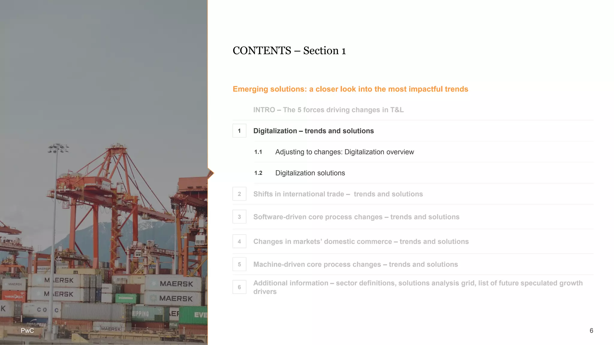 Five Forces Transforming Transport & Logistics - PwC CEE Transport ...