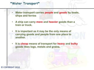 Transport water | PPTX
