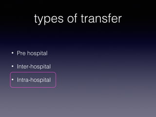 Transport critically ill | PPT