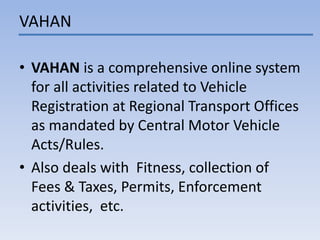 Road Safety and Modernization Activities in Transport Department, Govt ...