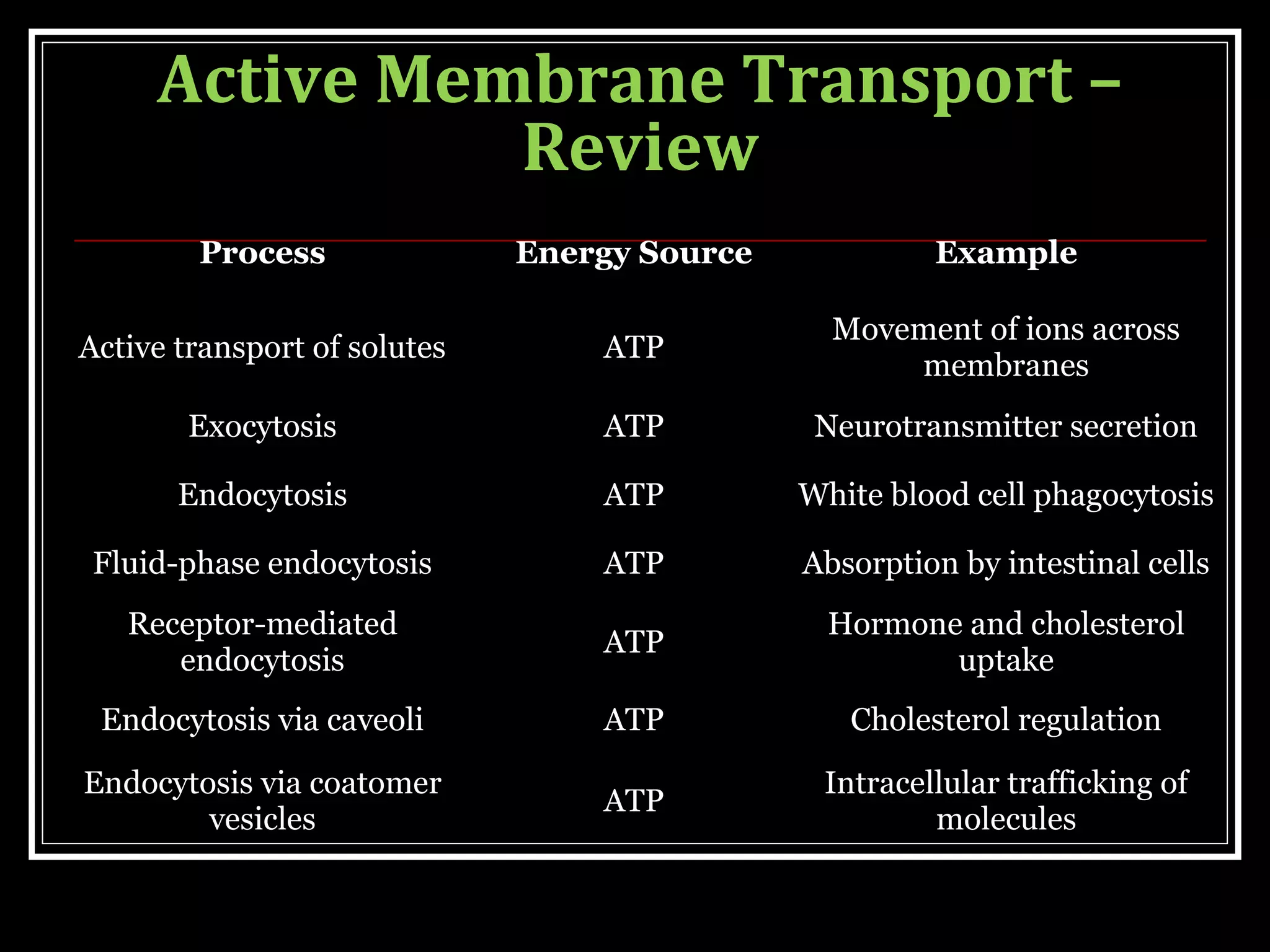 TRANSPORT ACROSS CELL MEMBRANE | PPT