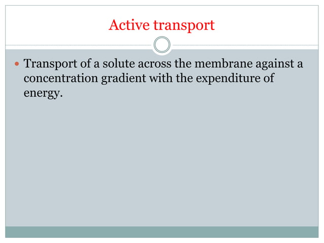 Transport across cell membrane | PPTX | Chemistry | Science