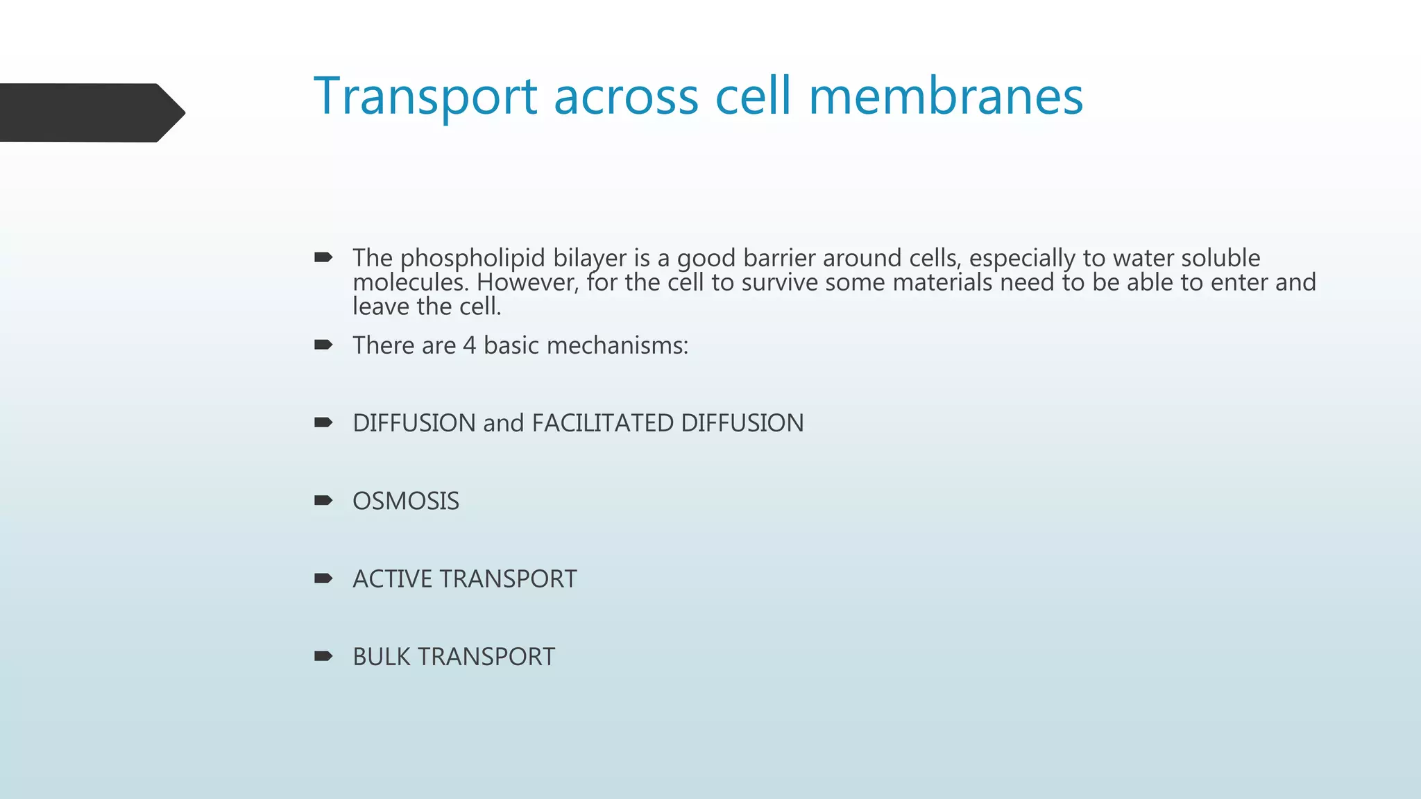 Transport across cell membrane | PPTX | Chemistry | Science