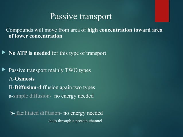 Transport across cell membrane | PPT