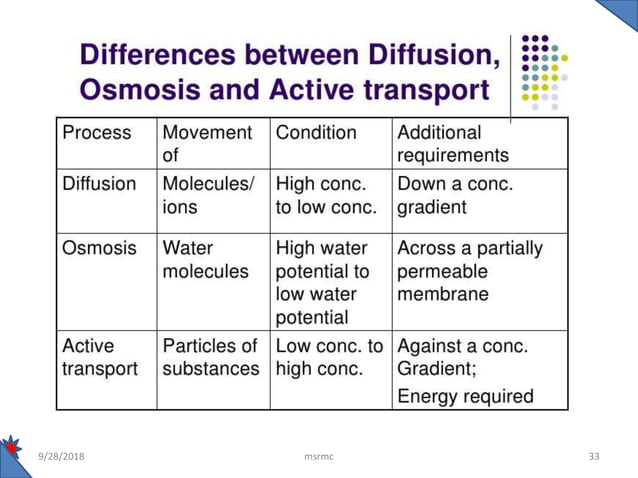 Transport across cell membrane | PPTX | Chemistry | Science