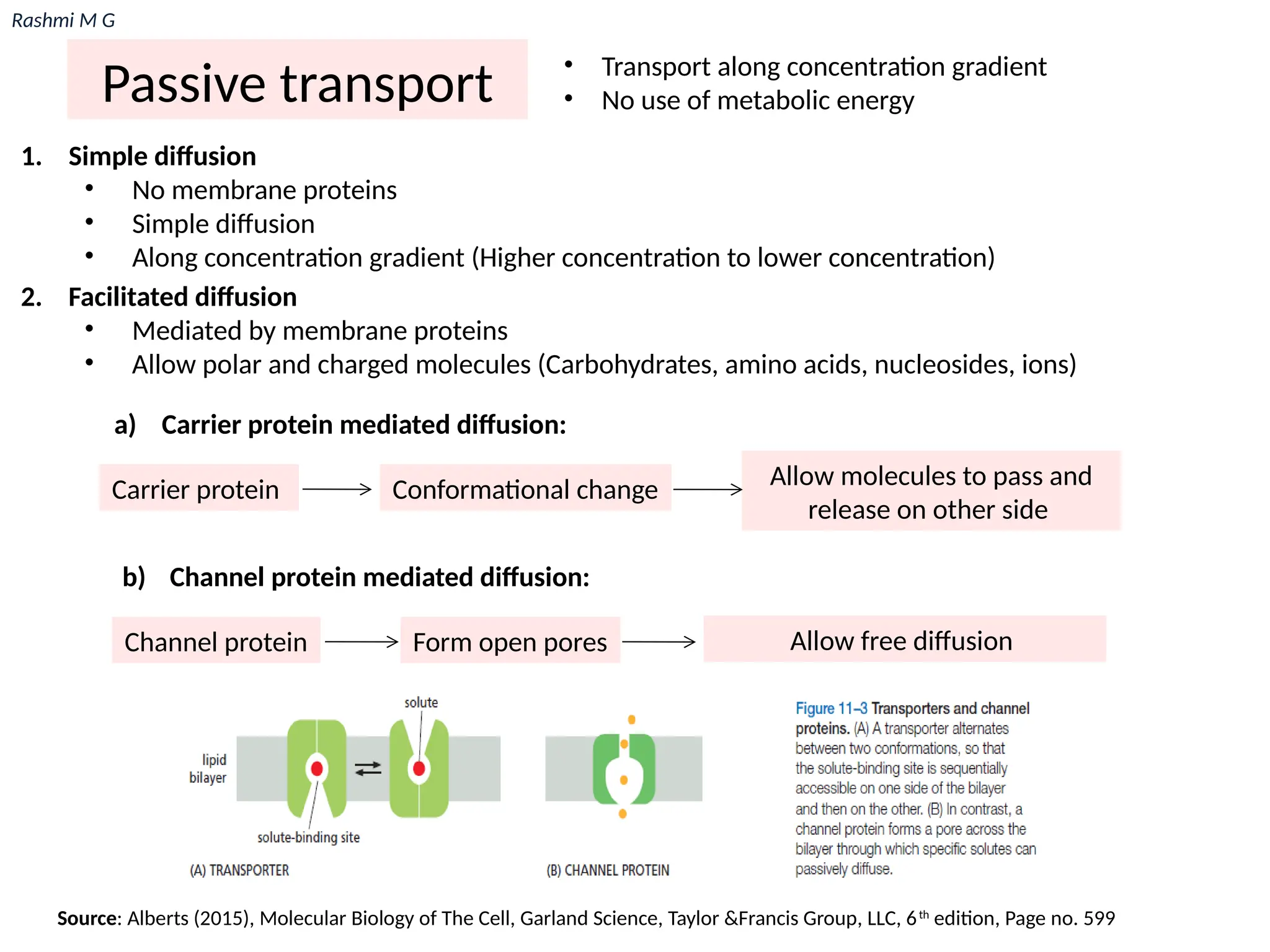 Transport across cell membrane (Diffusion, Active and Passive transport ...