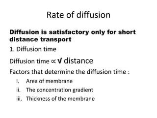 Transport across cell membrane i and ii | PPTX