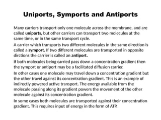Transport Across Cell Membranes and Interconnections Between Cells.pptx