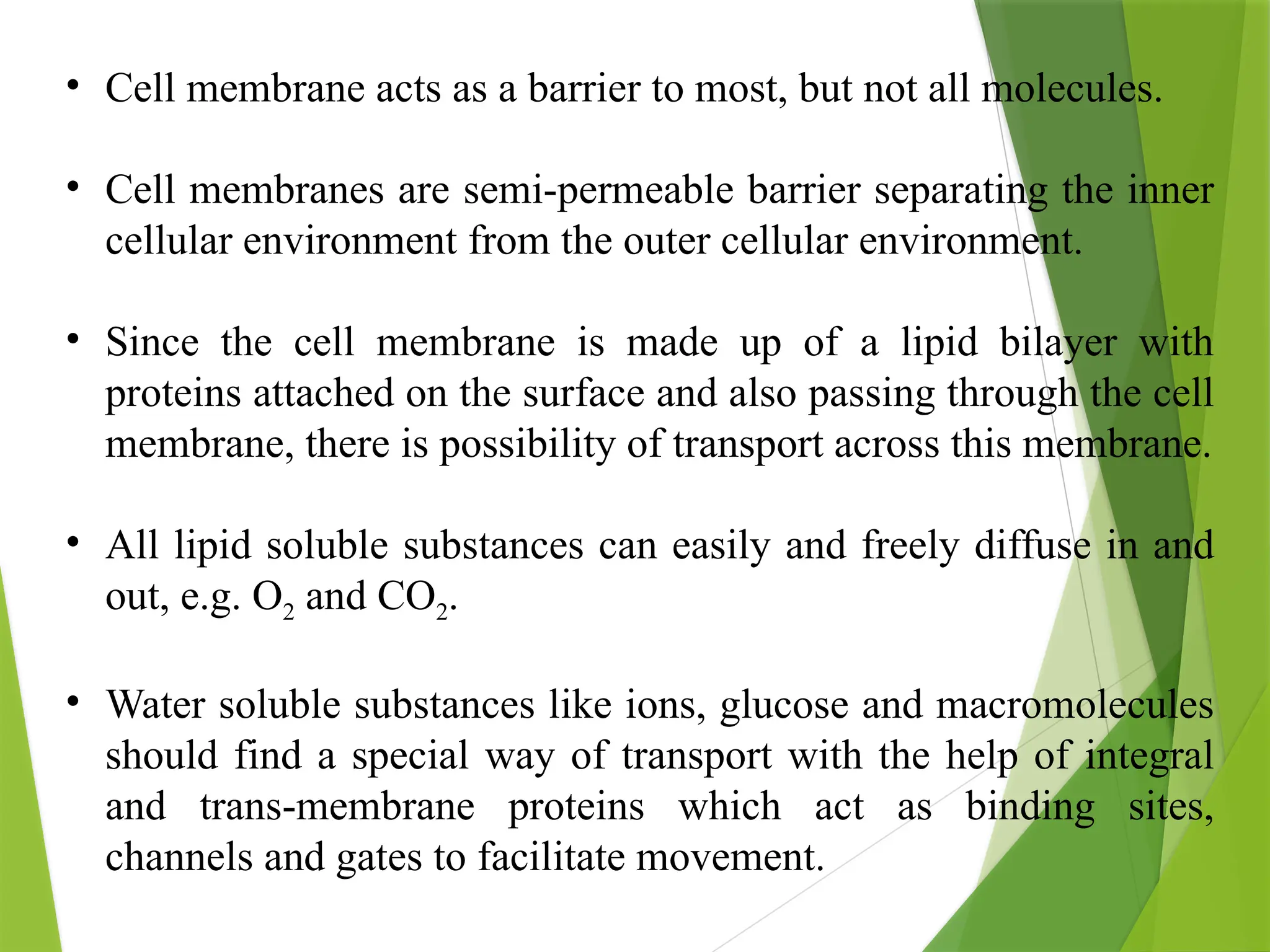 Transport across membrane active and passive transport its importance ...