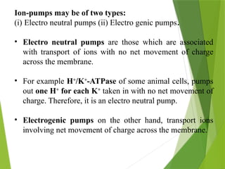 Transport across membrane active passive transport and other examples ...