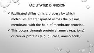 Transport across the cell membrane | PPT