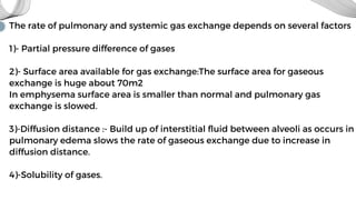 Transport and exchange of gases.pdf with oxygen dissociation curve | PPT