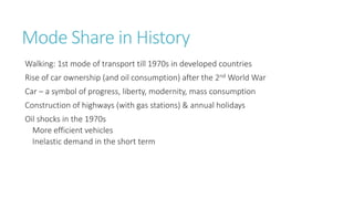 Transport and Mobility - A History | PPT