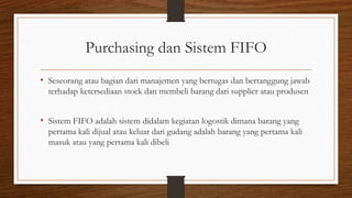 Transportasi dan logistik | PPTX