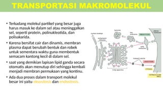MATERI BIOLOGI SEL - TRANSPORTASI SEL.pptx