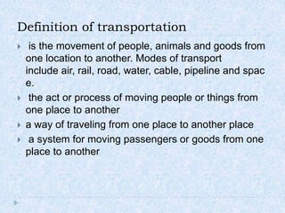 Transportation | PPTX
