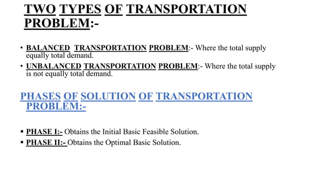 Transportation problems | PPTX | Logistics and Transportation Industry ...