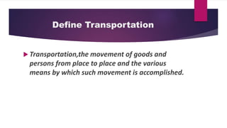 Transportation | PPT