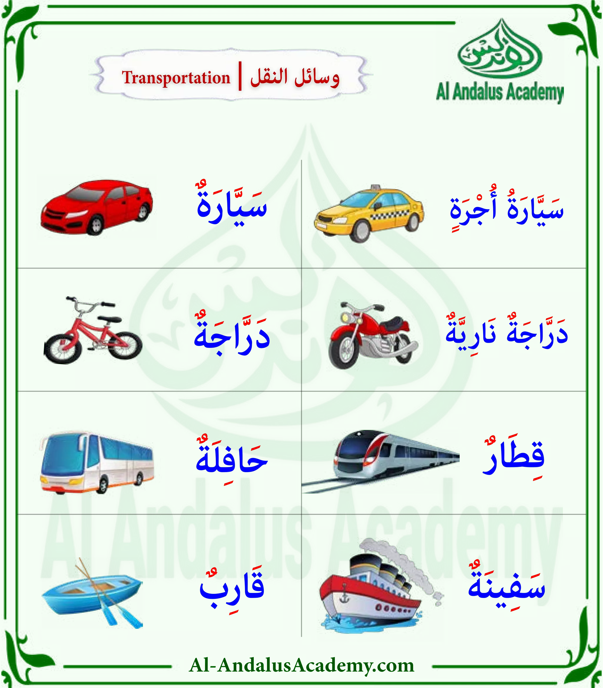 Transportation in Arabic | PDF
