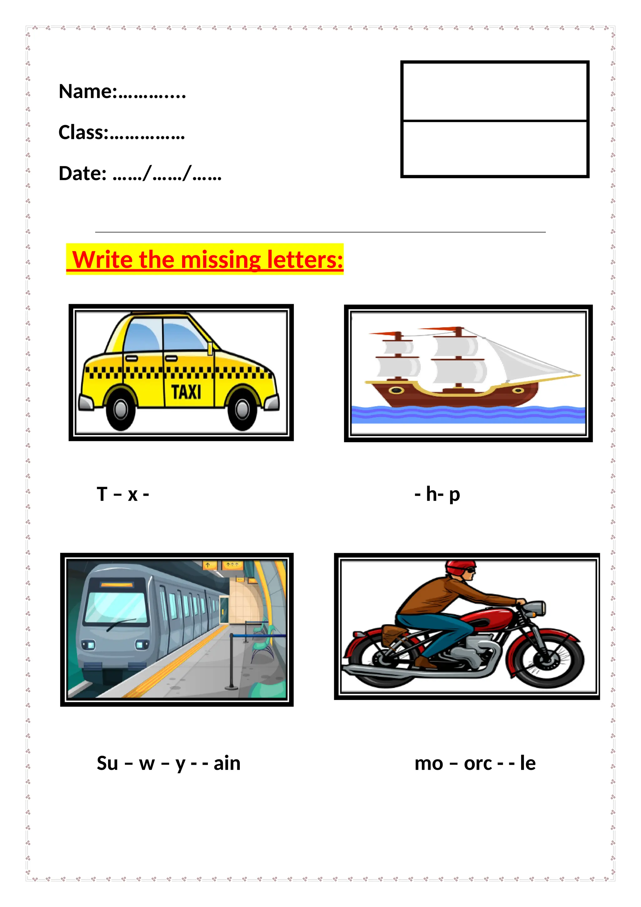 Interactive Transportation Flashcards with Examples & Exercises | PDF